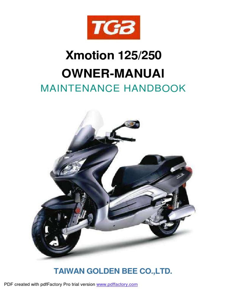 X Motion 125 | PDF | Ignition System | Carburetor