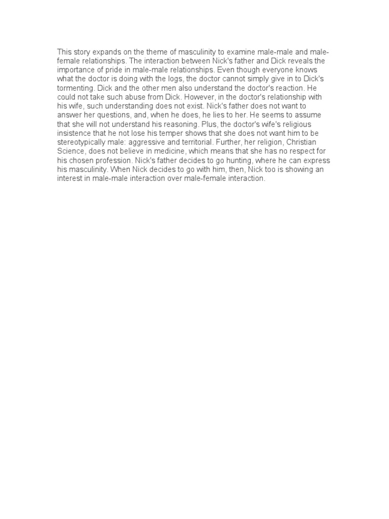 Masculinity in "The Doctor's Wife" | PDF | Social Science