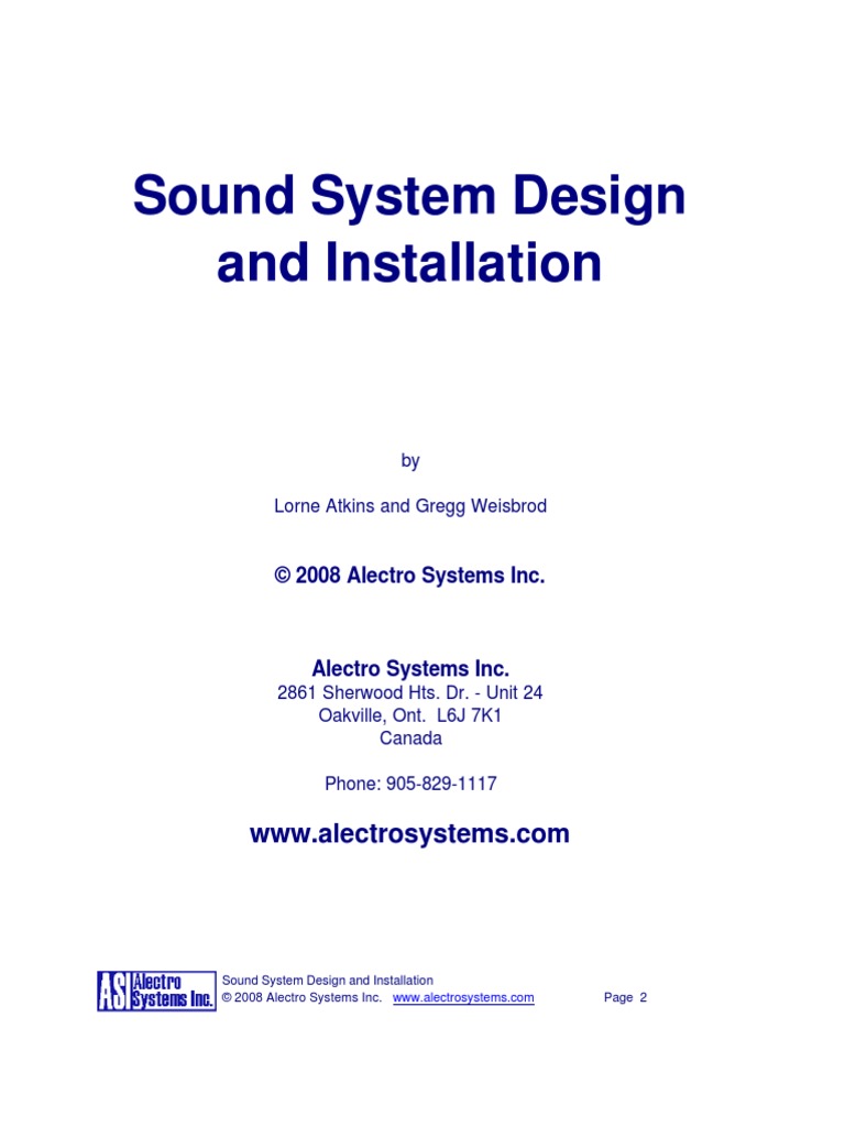 Sound System Design and Installation Alectro | PDF | Loudspeaker ...