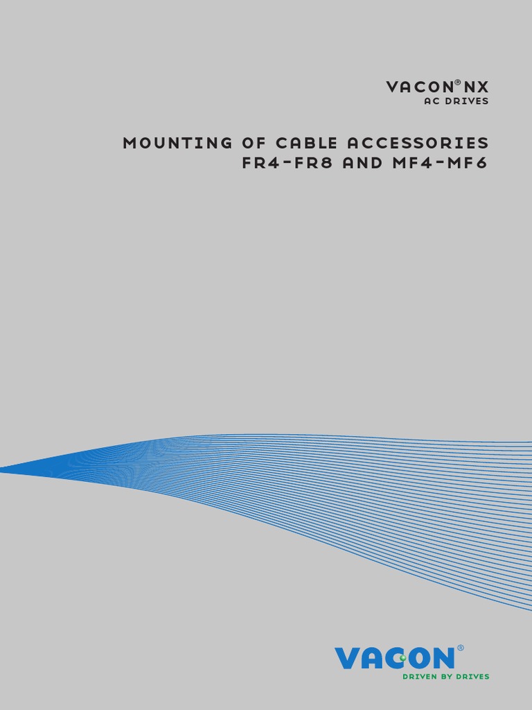 Vacon NX Cable Accessories Installation Manual DPD | PDF | Manufactured ...