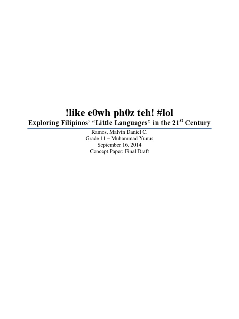 Little Languages of the Philippines | PDF | Tagalog Language | Philippines