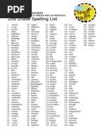 3RD Grade Spelling Bee List 2025 | PDF