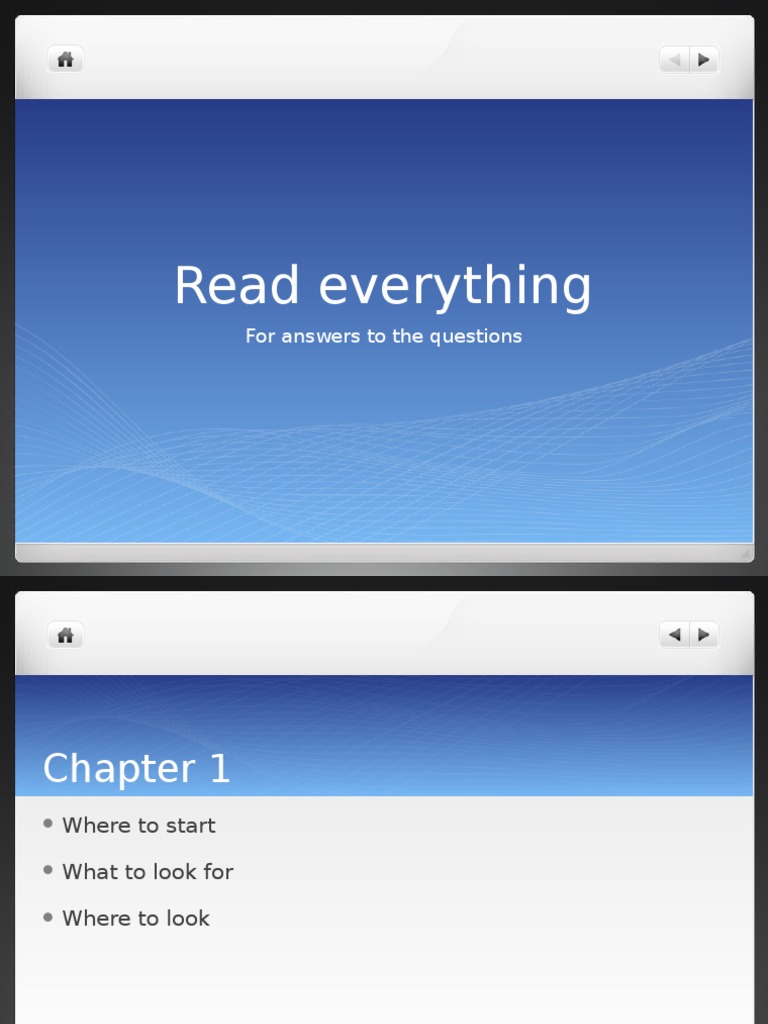 Read Everything: For Answers To The Questions | PDF