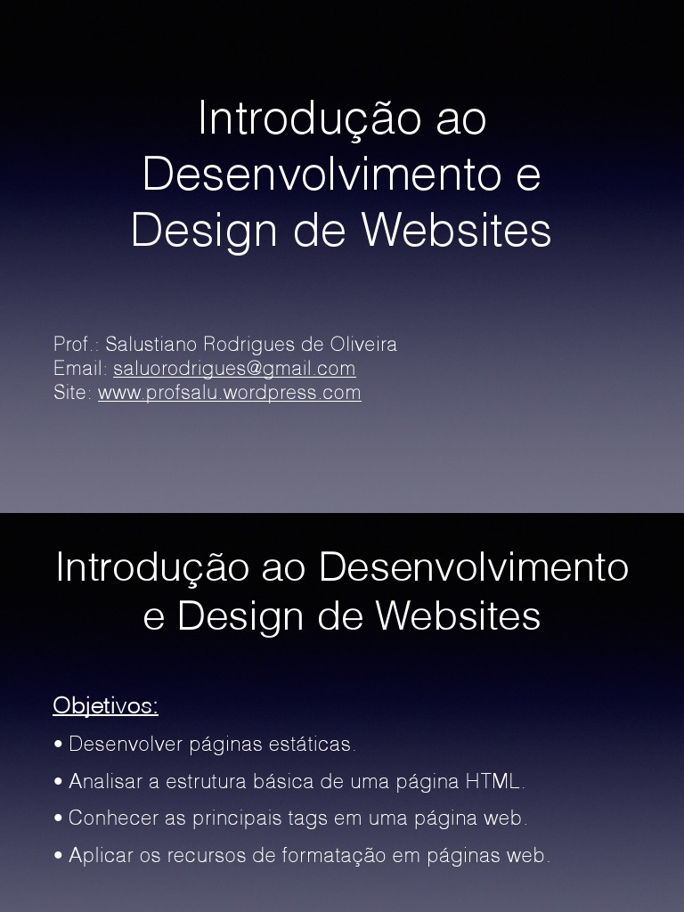 Introdução Ao Web Design | PDF | Sistema de Nomes de Domínio (DNS ...