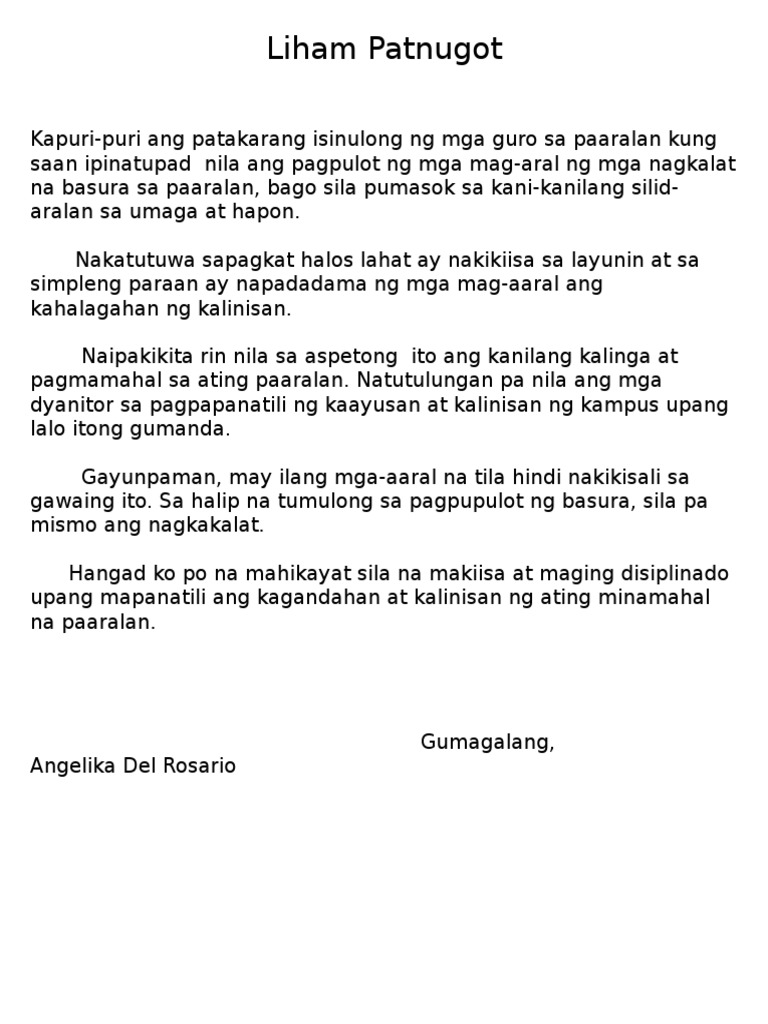 Liham (Letter) | PDF