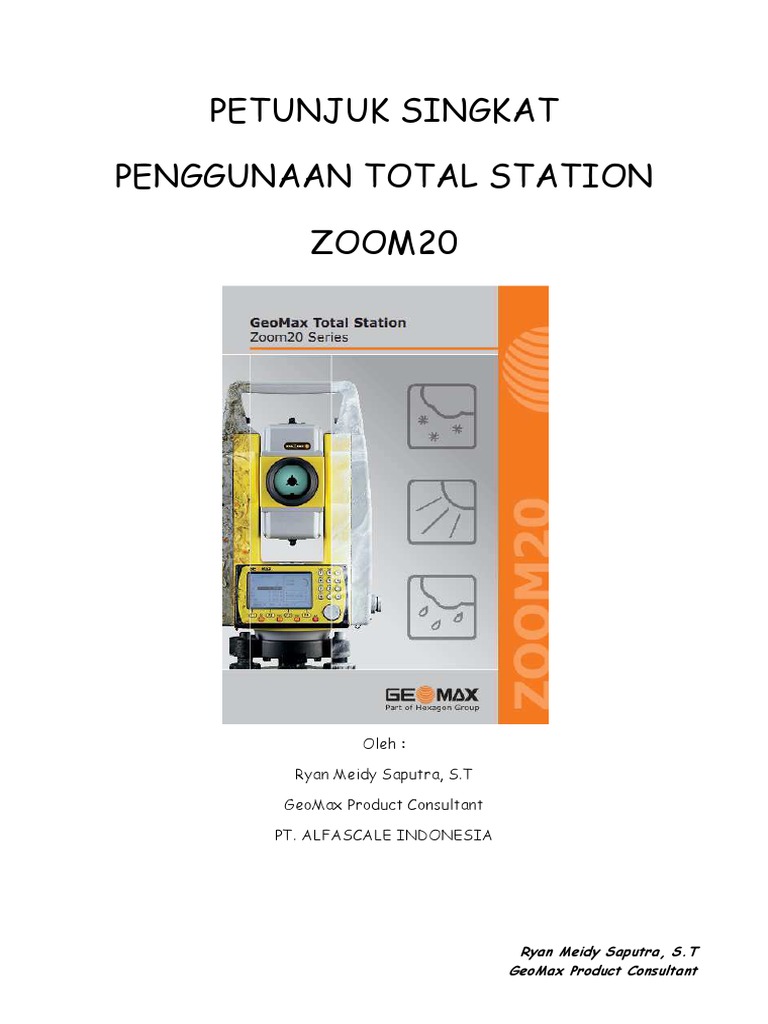Panduan Penggunaan Total Station GeoMax | PDF | Bisnis | Teknologi & Rekayasa