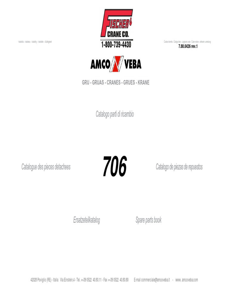 V706-Spare Parts Manual | PDF | Tools | Hydraulics