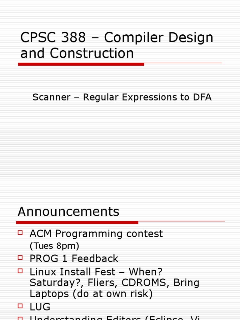 Compiler Design and Construction6 | Download Free PDF | Regular Expression | Models Of Computation