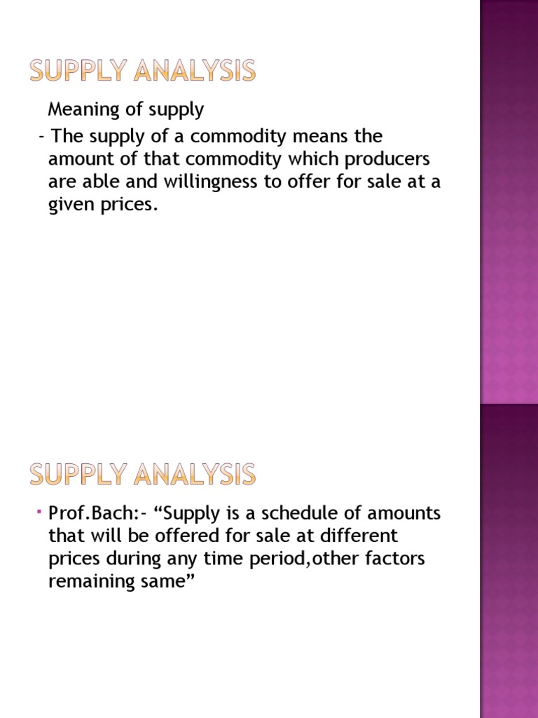 Understanding Supply in Economics | PDF | Price Elasticity Of Demand ...