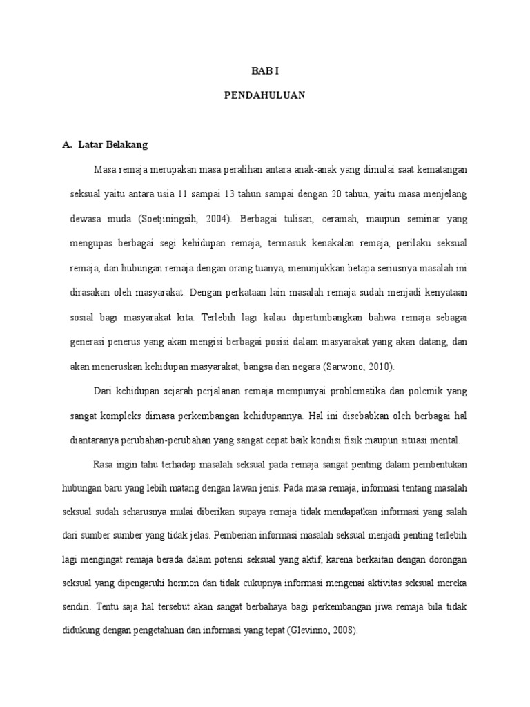 Perilaku Seks Pranikah | PDF