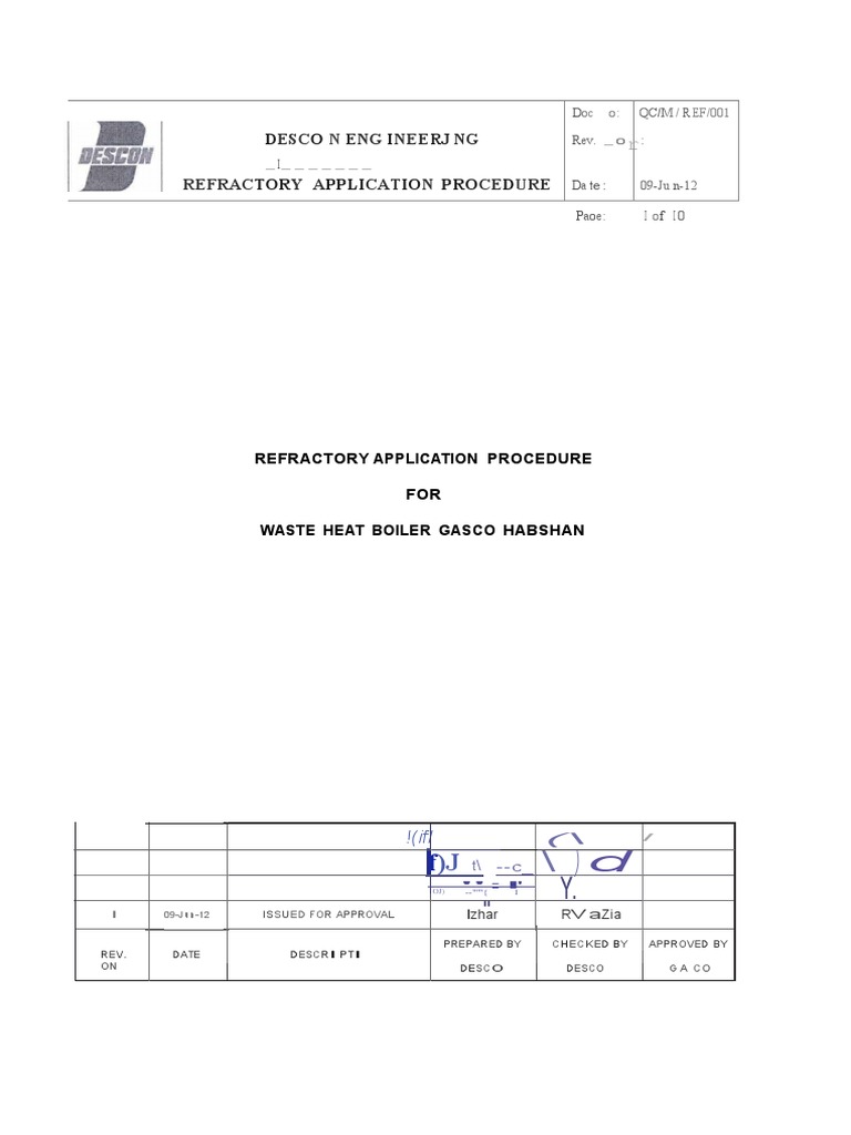 Refractory Procedure | Refractory | Materials