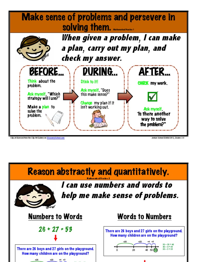 Make Sense of Problems and Persevere in Solving Them | PDF | Teaching ...