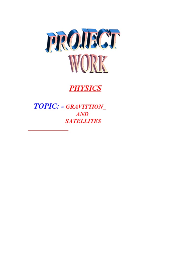 Physics Project | PDF | Gravity | Potential Energy