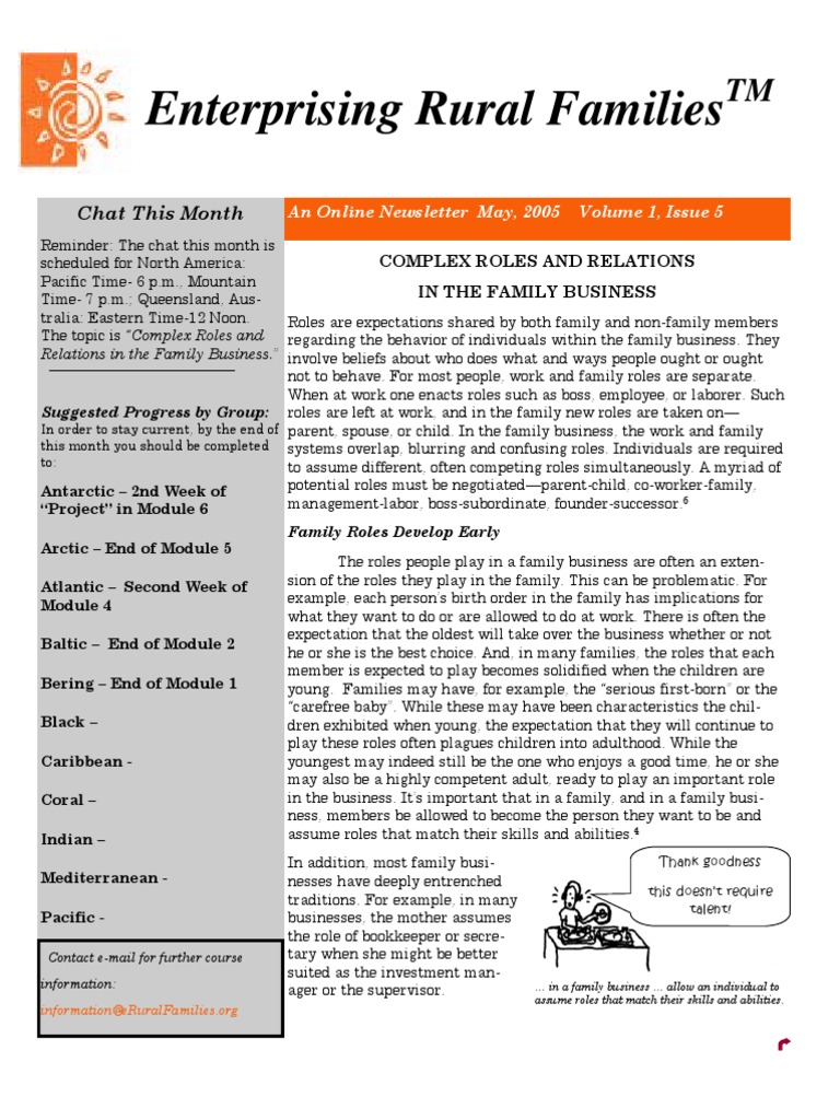 Enterprising Rural Families: Chat This Month | PDF | Sibling | Negotiation