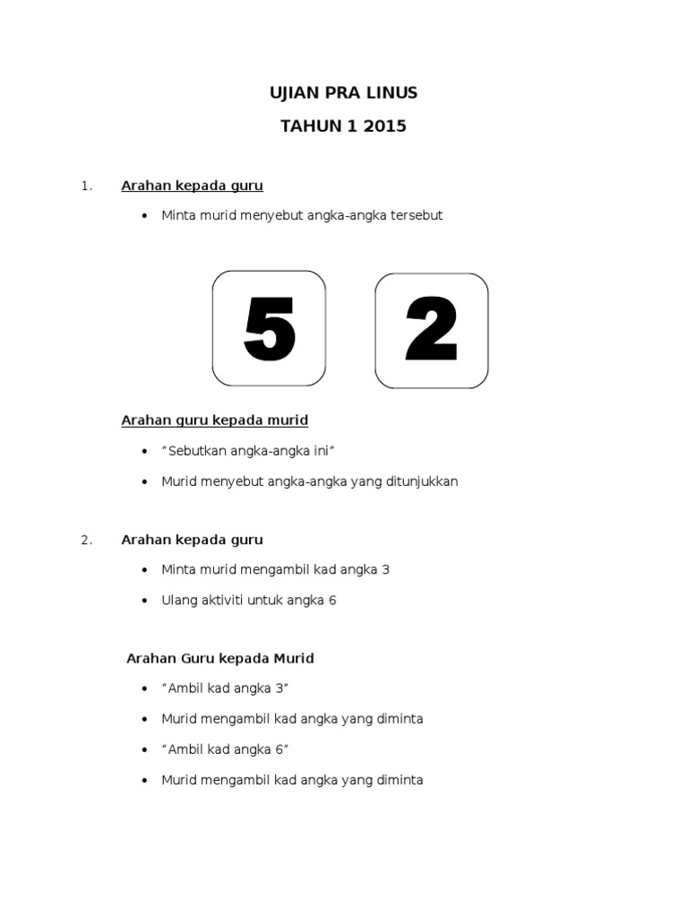Ujian Pra Linus | PDF