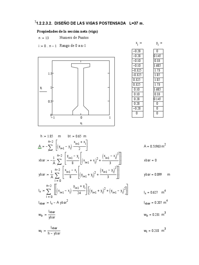 Diseño de Vigas Postensadas | PDF | Doblar | Mecanica clasica