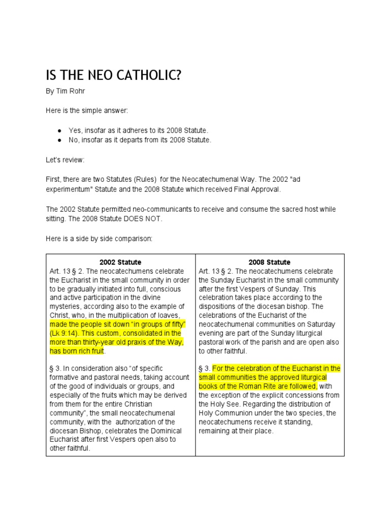 Is The Neo Catholic | PDF | Eucharist | Anglicanism