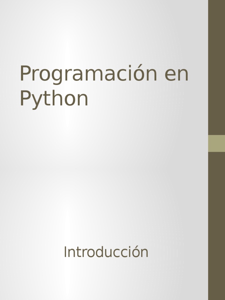 Presentacion Python Pdf Python Lenguaje De Programación Notación 