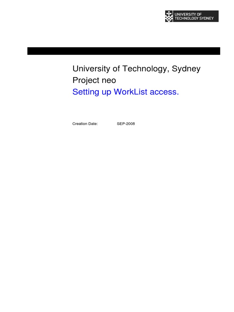 How To Set Up Worklist Access | PDF | Areas Of Computer Science ...