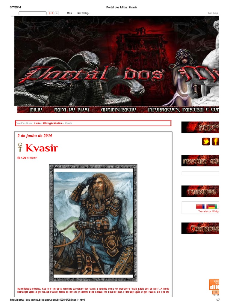 Kvasir: O Deus da Sabedoria Nórdica | PDF | Odin | Mitologia grega