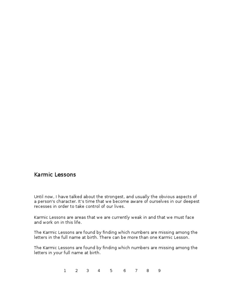 Karmic Lessons | Download Free PDF | Karma | Metaphysics Of Mind