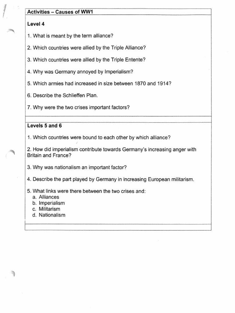 Causes of WWI Intro Paggfhfghe 2 | PDF | Politics | History