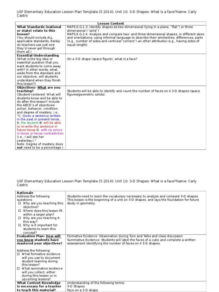 What Is A Face LP | PDF | Teaching Method | Lesson Plan