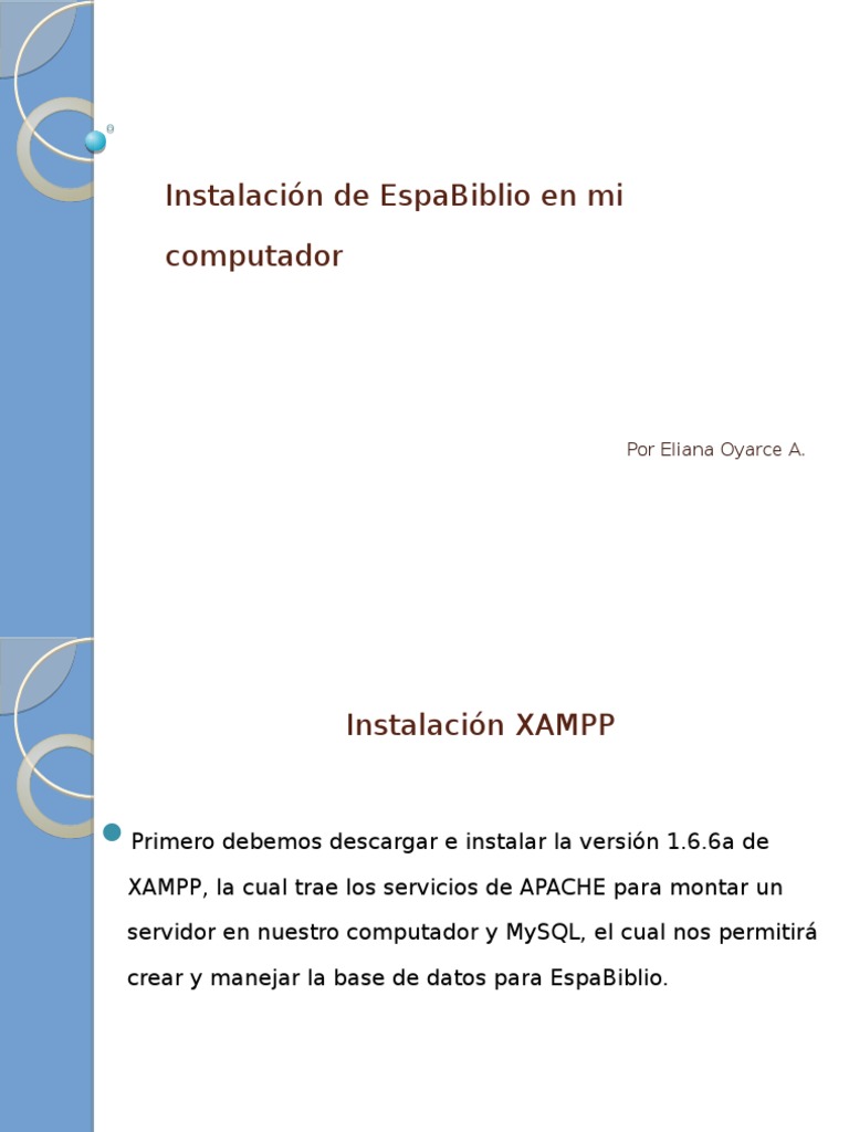 Instalar Espabiblio XAMPP V1 | Descargar gratis PDF | Servidor HTTP ...
