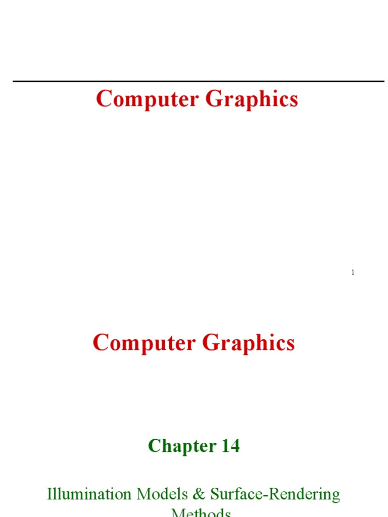 Illumination Models & Surface-Rendering Methods | PDF | Rendering ...