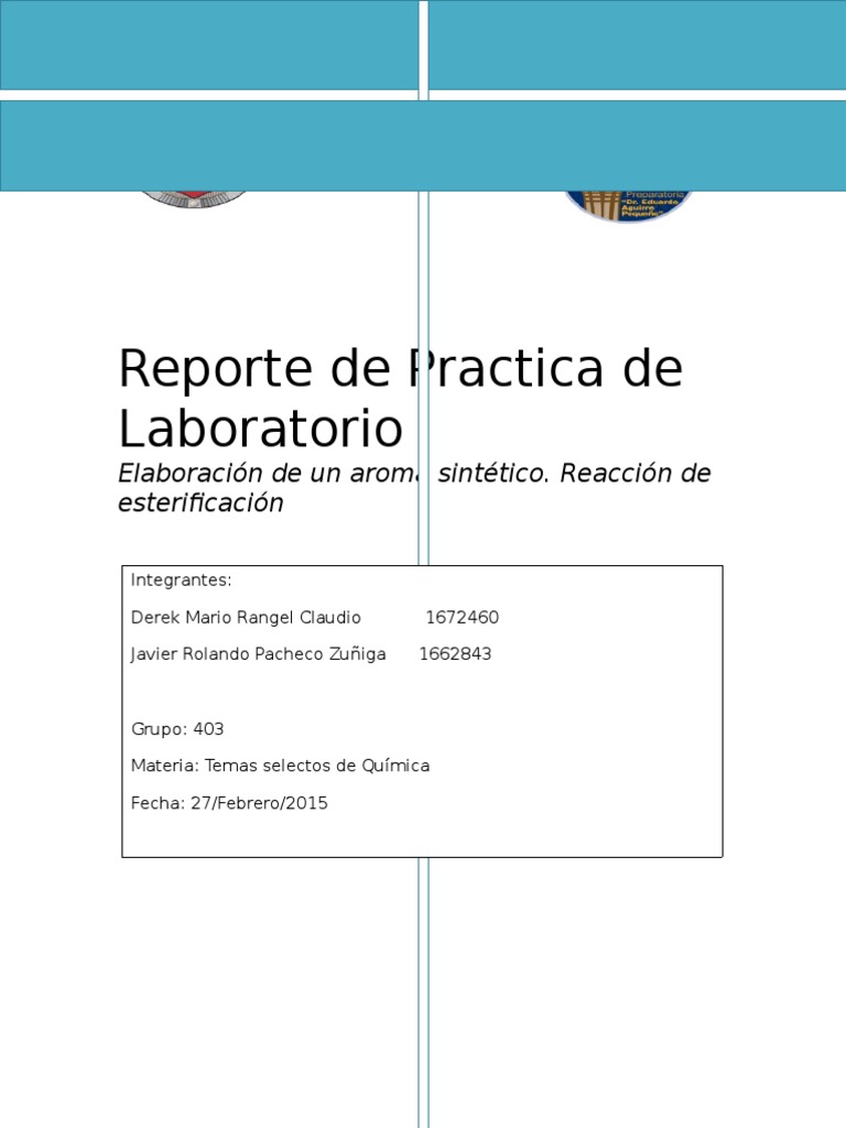 Reporte de Practica de Laboratorio | PDF | Compuestos químicos | Sustancias químicas
