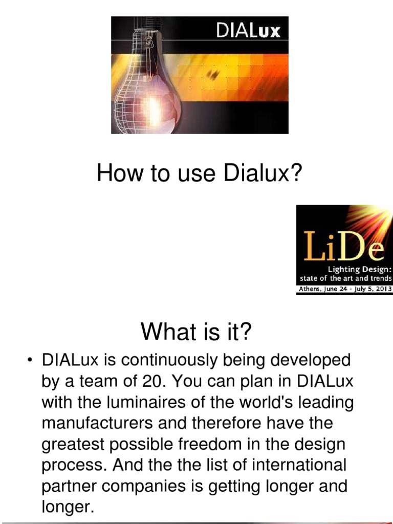 How To Use Dialux | PDF | Contrast (Vision) | Lighting