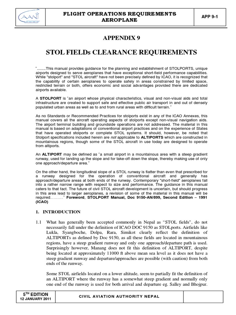 Stol Fields Requirements | PDF | Flight Instructor | Airport