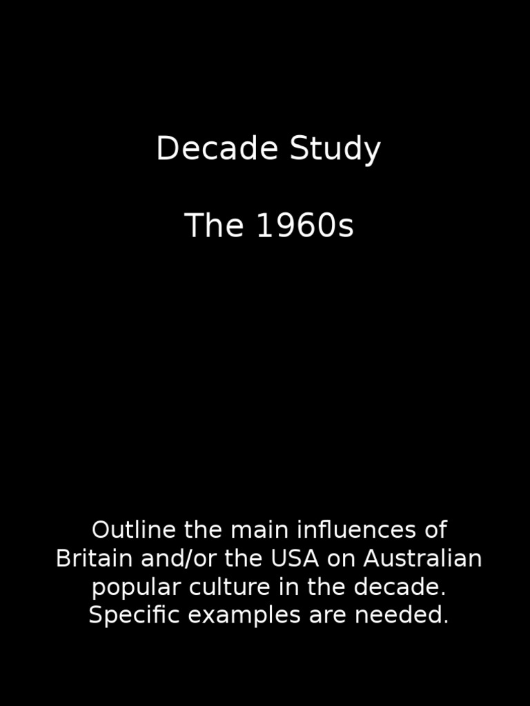 1960s American and British Influence on Australia | PDF | Fashion ...