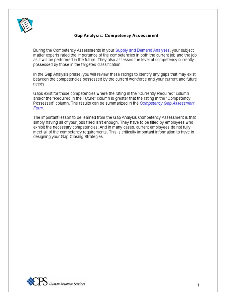 Gap Analysis-Competency Assessment | PDF | Competence (Human Resources ...