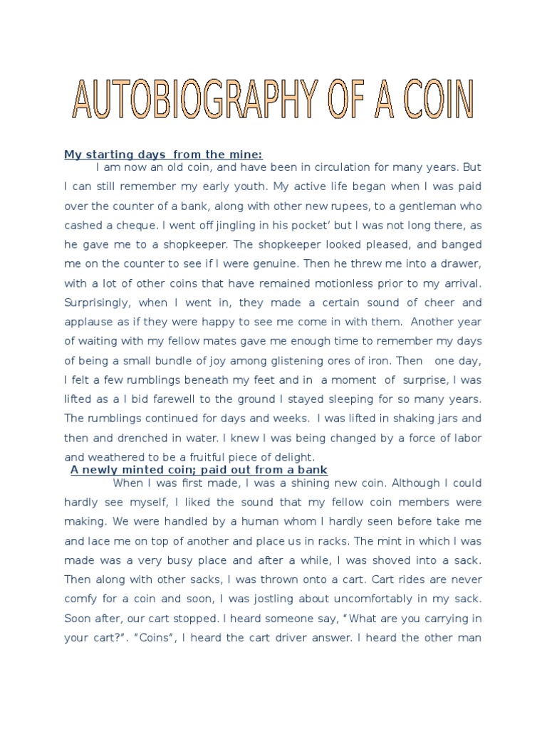 Autobiography of A Coin | PDF
