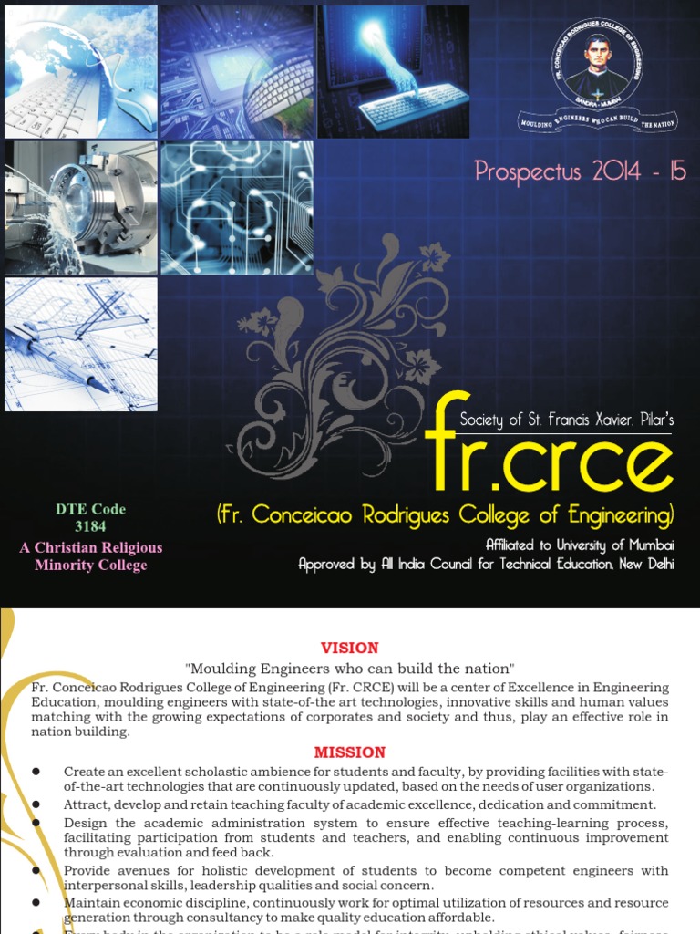 FR Agnel Brochure | PDF | University And College Admission | Academic ...