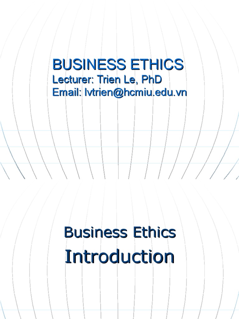 Business Ethics Introduction | PDF | Cognition | Business