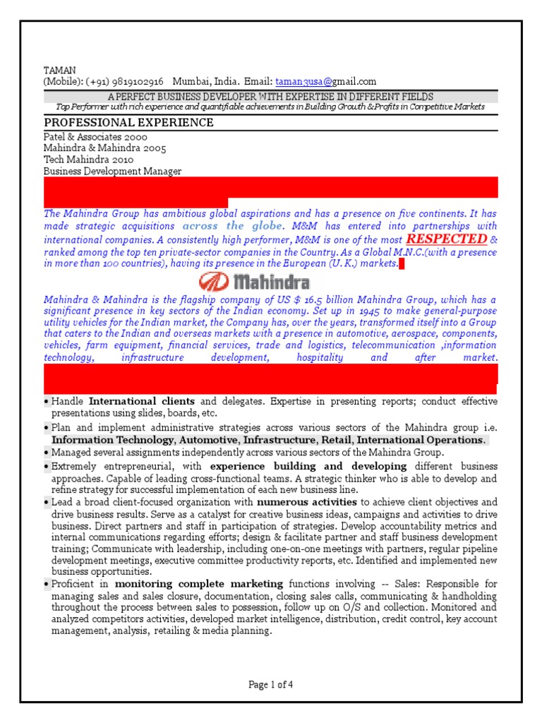 Business Development Manager | PDF | Sales | Strategic Management