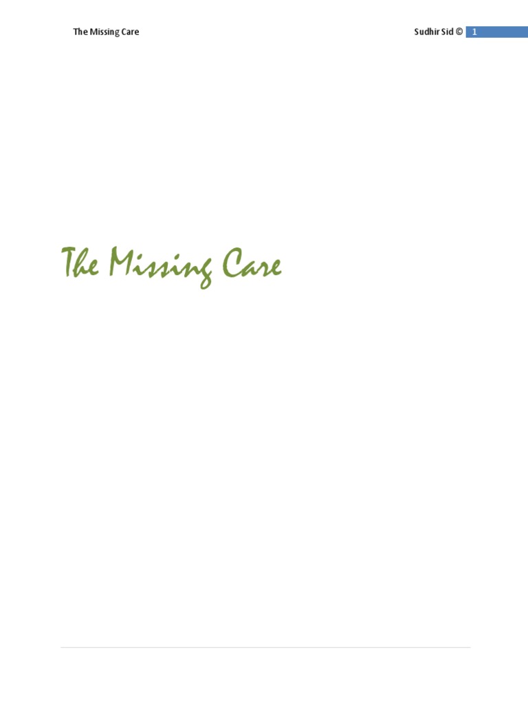 The Missing Care | PDF