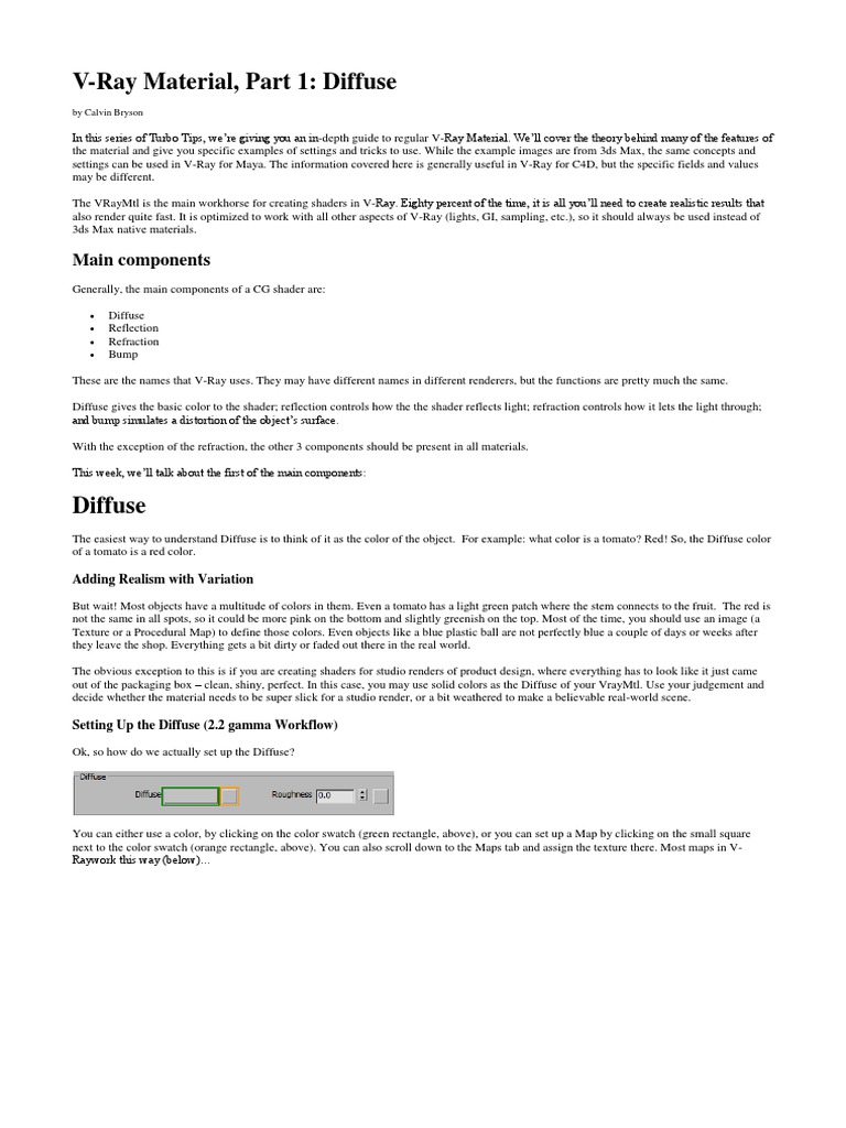 Vray Tutorial | Download Free PDF | Texture Mapping | Rendering (Computer Graphics)