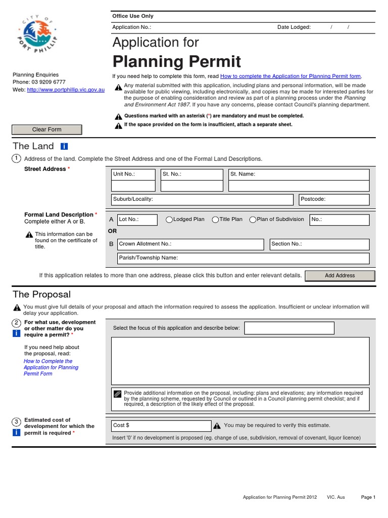 Port Phillip City of Application For A Planning Permit PDF | PDF ...