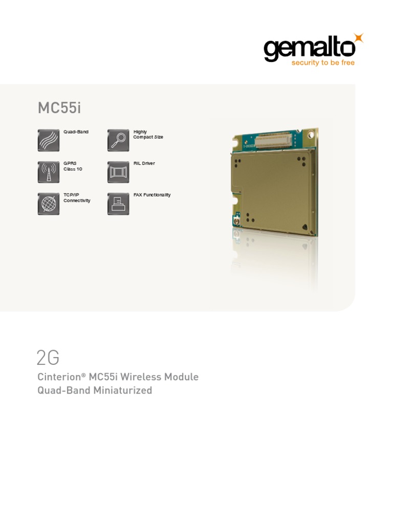 Gemalto Datasheet MC55i Web | PDF | General Packet Radio Service | Networks