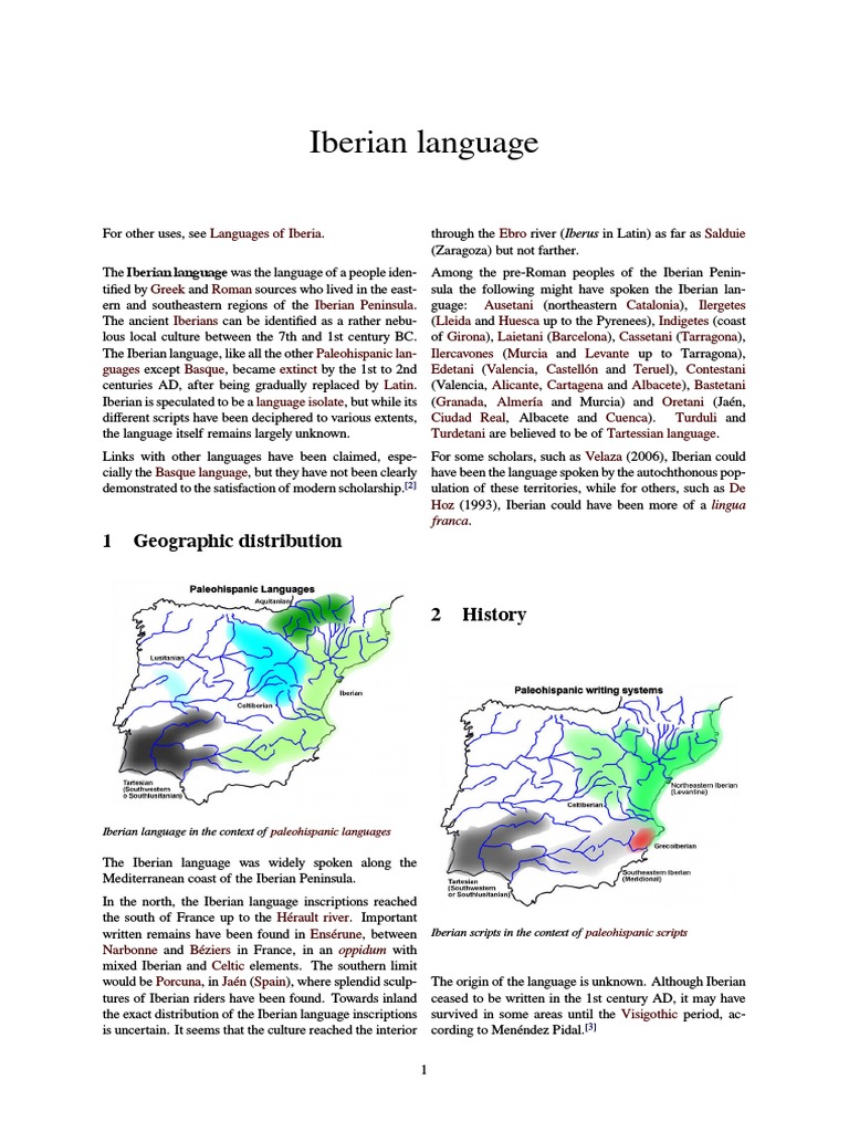 Iberian Language | PDF | Ancient Peoples Of Europe | Philology