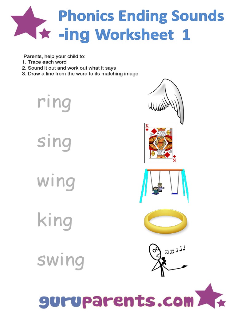 Phonics Ending Sounds Worksheet