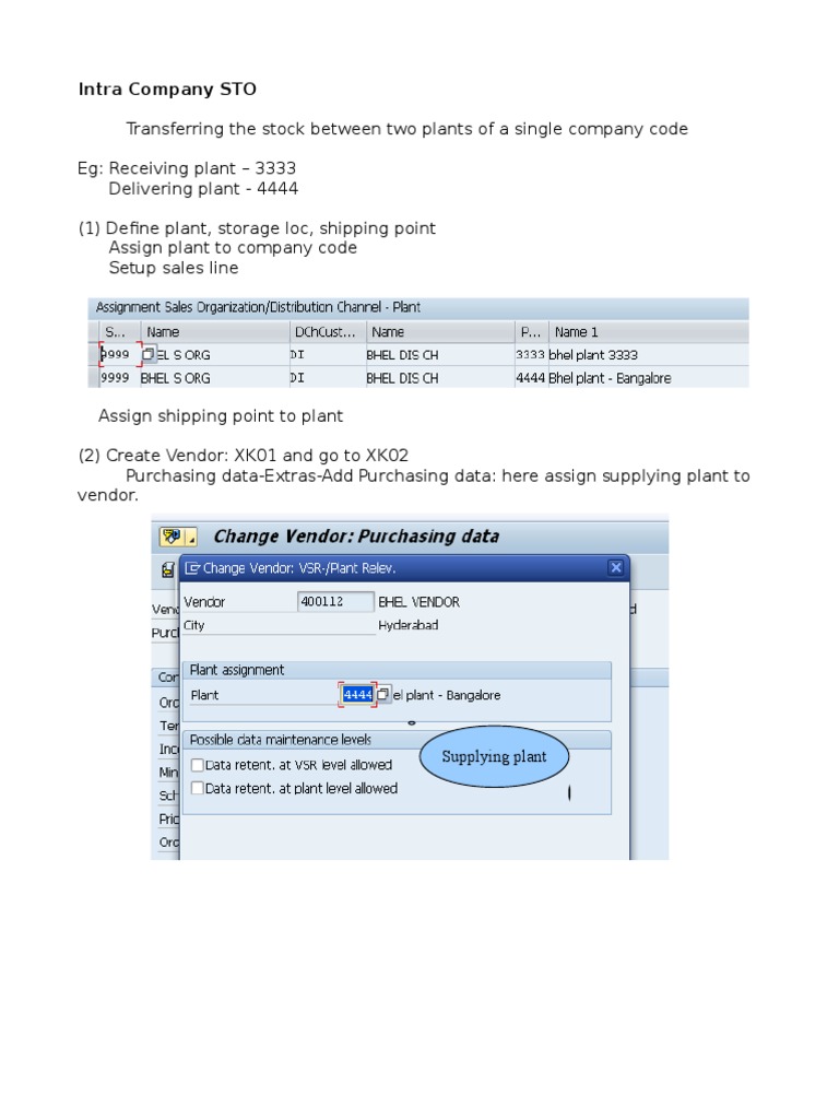 Intra Company Stock Transfer Process | PDF