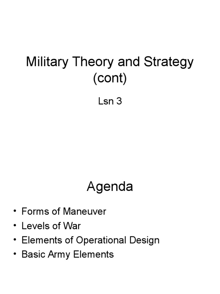 Military Theory and Strategy | PDF | Maneuver Warfare | Flanking Maneuver