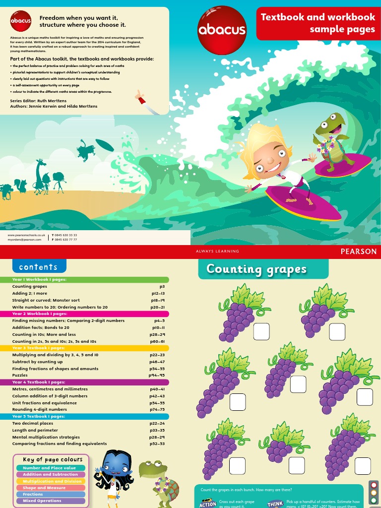 Abacus Textbook and Work Book Sample Booklet | PDF | Fraction ...