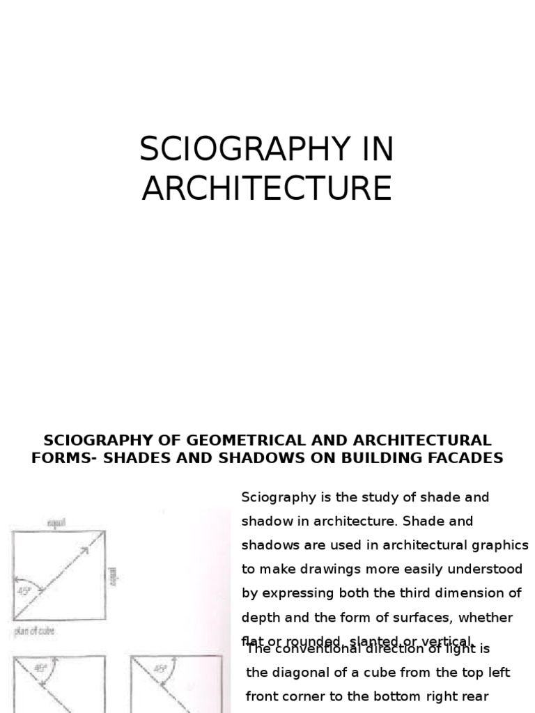 Sciography in Architecture | PDF | Shape | Shadow