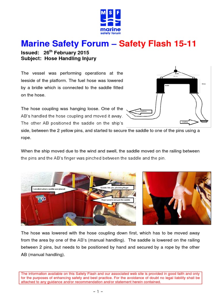 MSF Safety Flash 15.11 | PDF | Water Transport | Transport