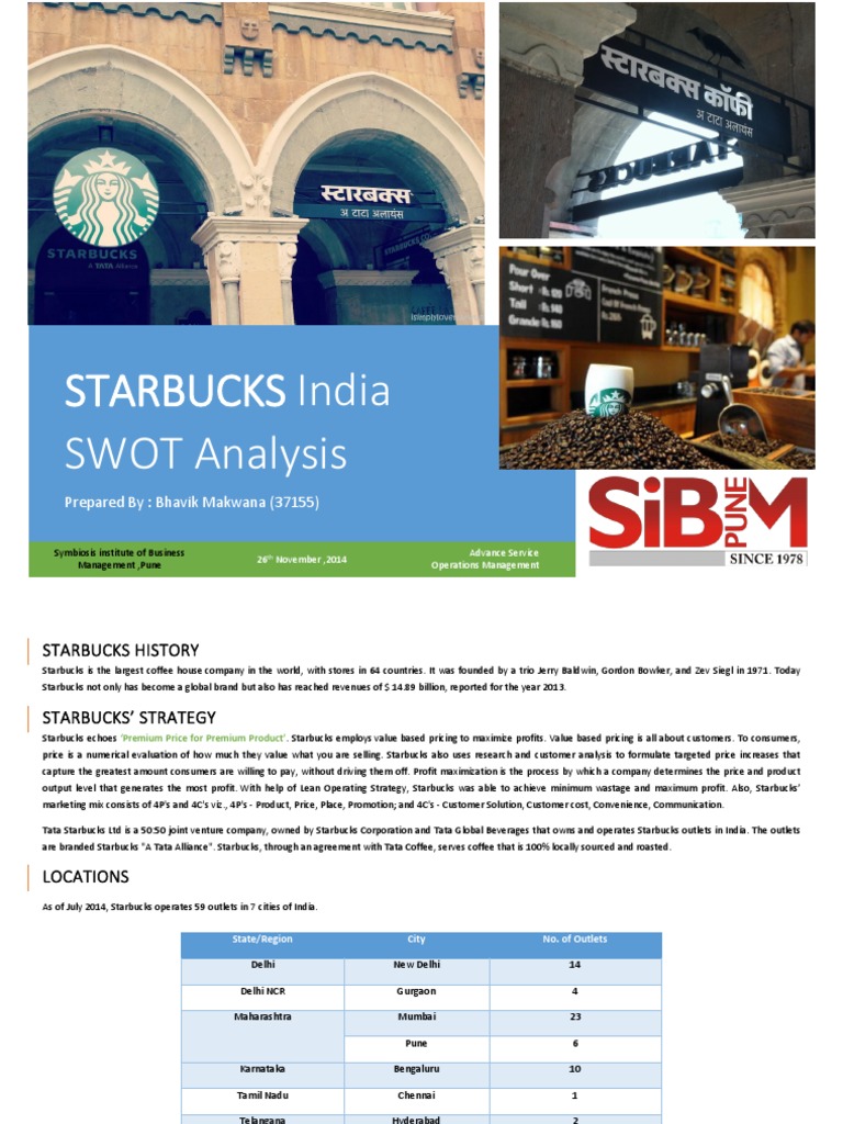 Starbucks SWOT Analysis | PDF | Starbucks | Profit (Accounting)